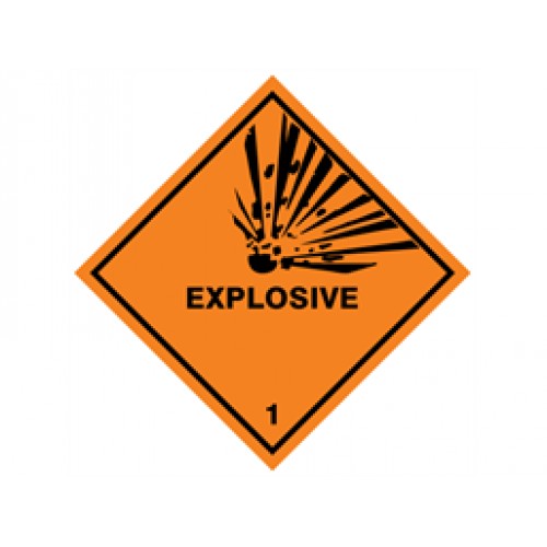 Explosive 1 hazard warning diamond Label - Pack of 10 - Hazard ...