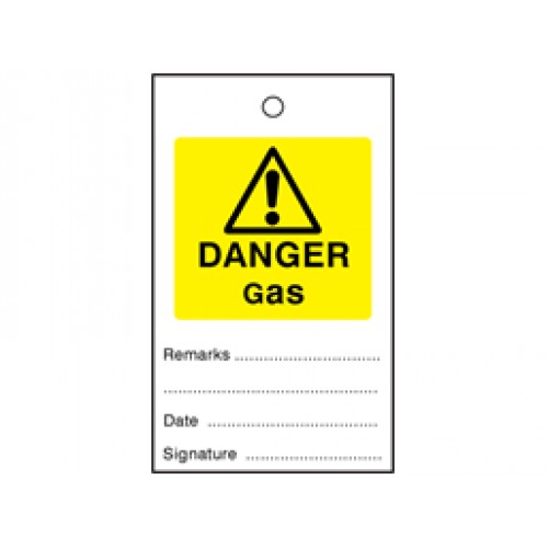 Danger gas tag - Pack of 10 Tags - Maintenance and Electrical ...