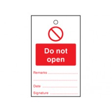 Do not open tag - Pack of 10 Tags - Maintenance and Electrical ...