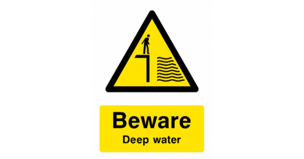 Beware Deep Water Sign - Farm Safety Signs